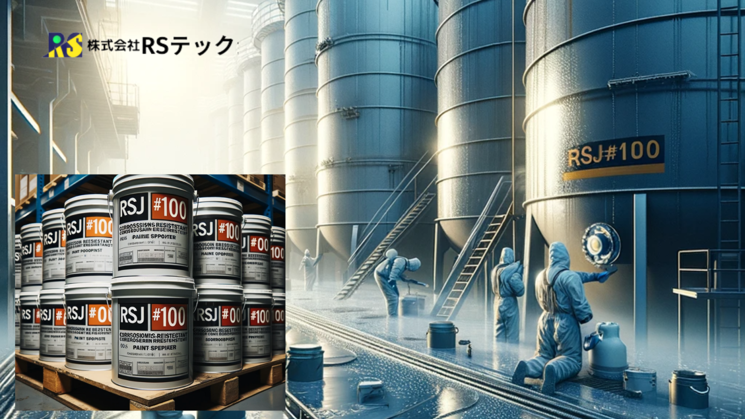 受水槽の安全性と長期耐久性、 RSJ#100エポキシFRPライニングの技術